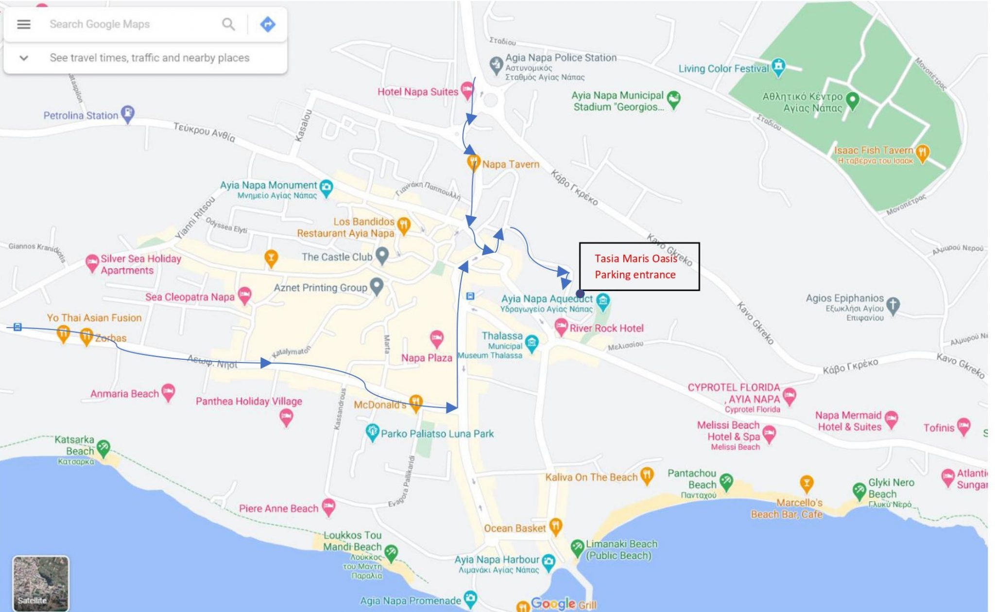 Location - Tasia Maris Oasis Hotel